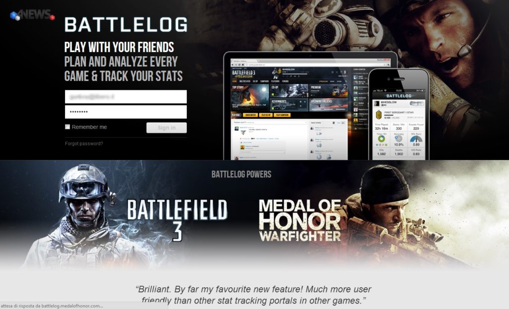 Battlelog, DICE ammette di aver subito un attacco hacker ai server – 4News